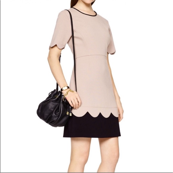 kate spade | Dresses | Kate Spade Beige And Black Mini Dress | Poshmark